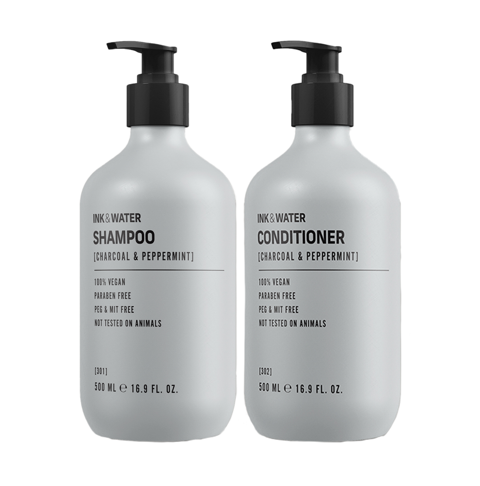 Charcoal & Peppermint Hair Duo – INK&WATER